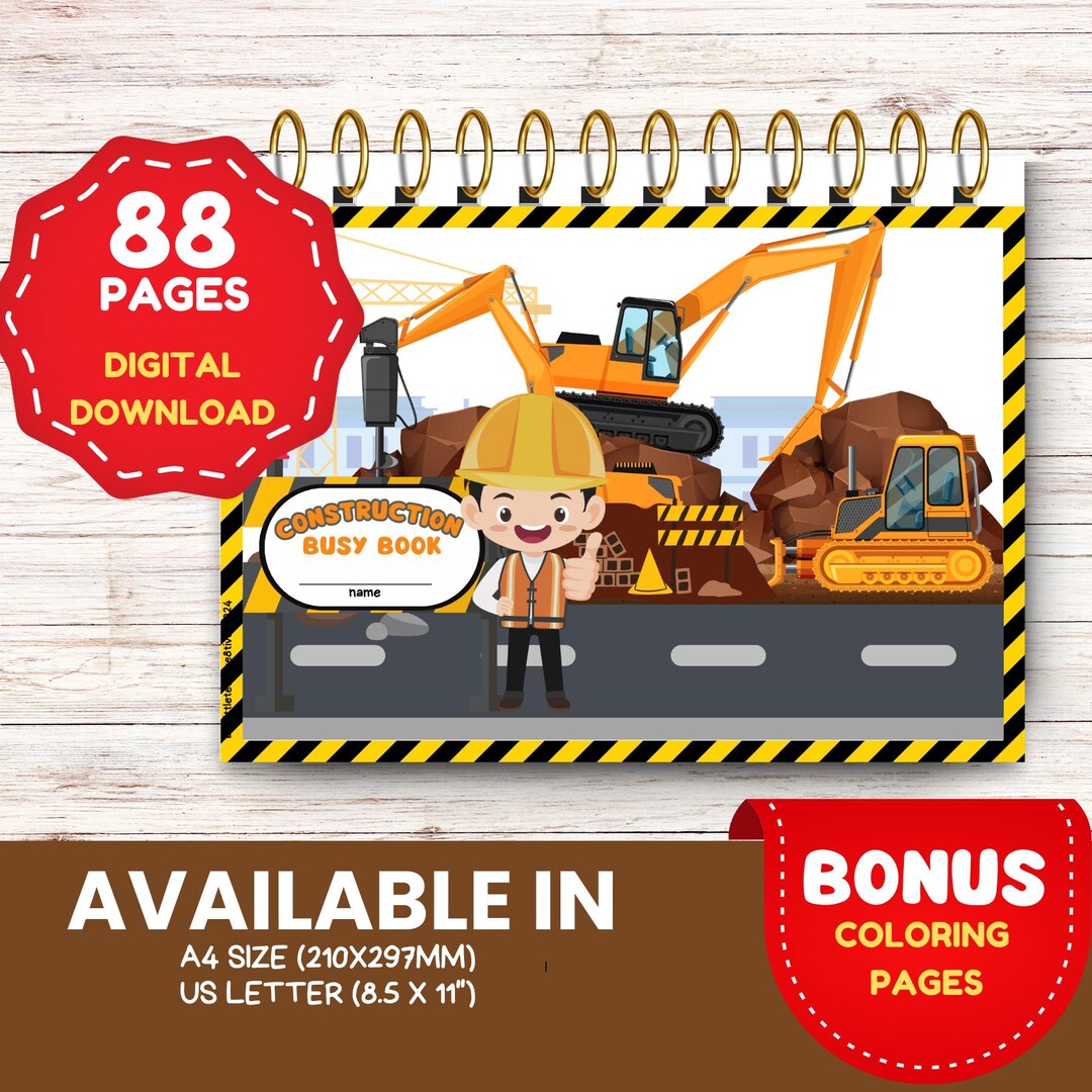 Toddler Construction Busy Book: Personalized Educational Learning ...