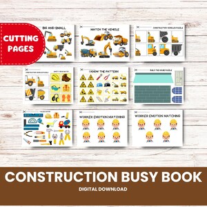 Toddler Construction Busy Book: Personalized Educational Learning ...