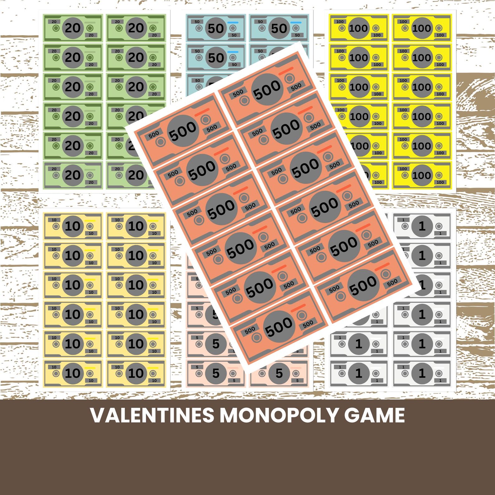 Custom Monopoly Canva Editable Template Game Party Games Valentines ...