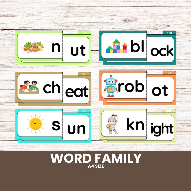 Word Family Flip Book | Kindergarten Phonics Activity | Preschool ...