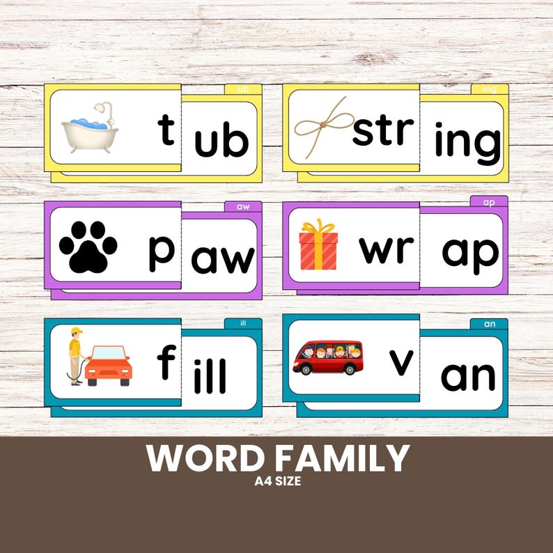 Word Family Flip Book | Kindergarten Phonics Activity | Preschool ...