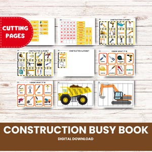 Toddler Construction Busy Book: Personalized Educational Learning ...