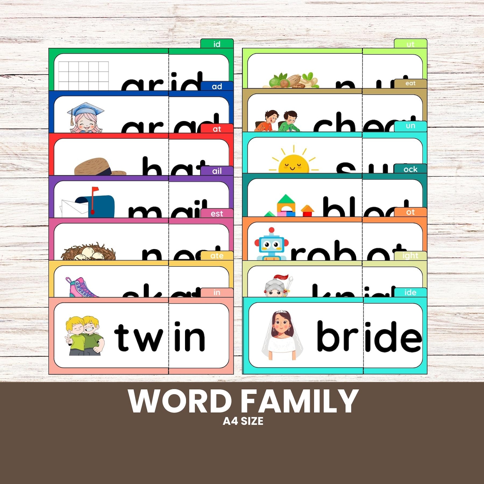 Word Family Flip Book | Kindergarten Phonics Activity | Preschool ...