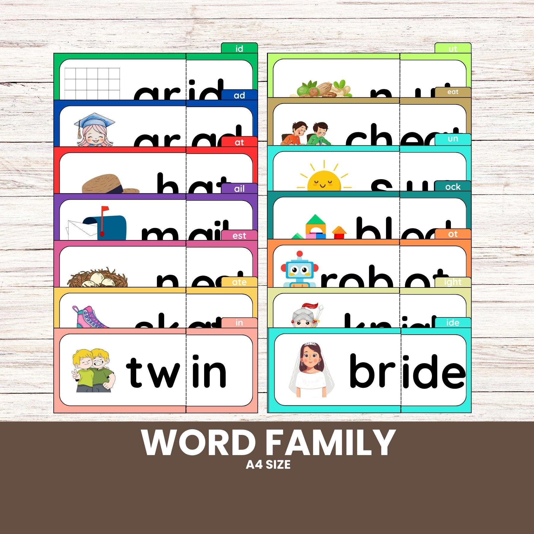 Word Family Flip Book | Kindergarten Phonics Activity | Preschool ...