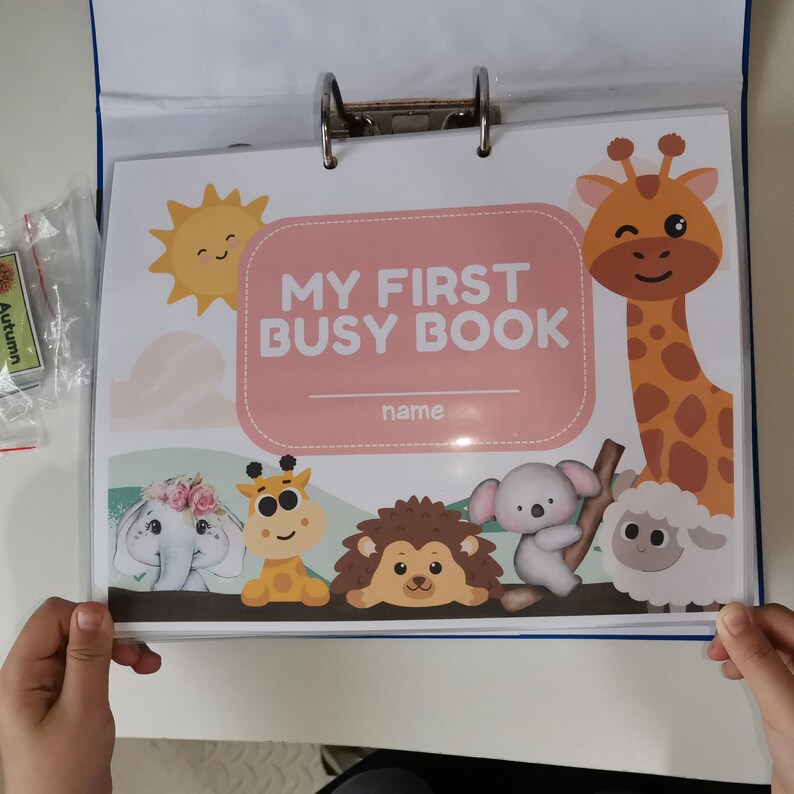 Toddler Busy Book Printable Activity Personalized Educational Learning ...