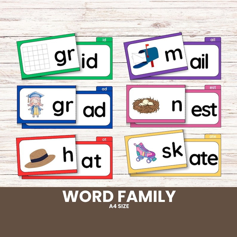 Word Family Flip Book | Kindergarten Phonics Activity | Preschool ...