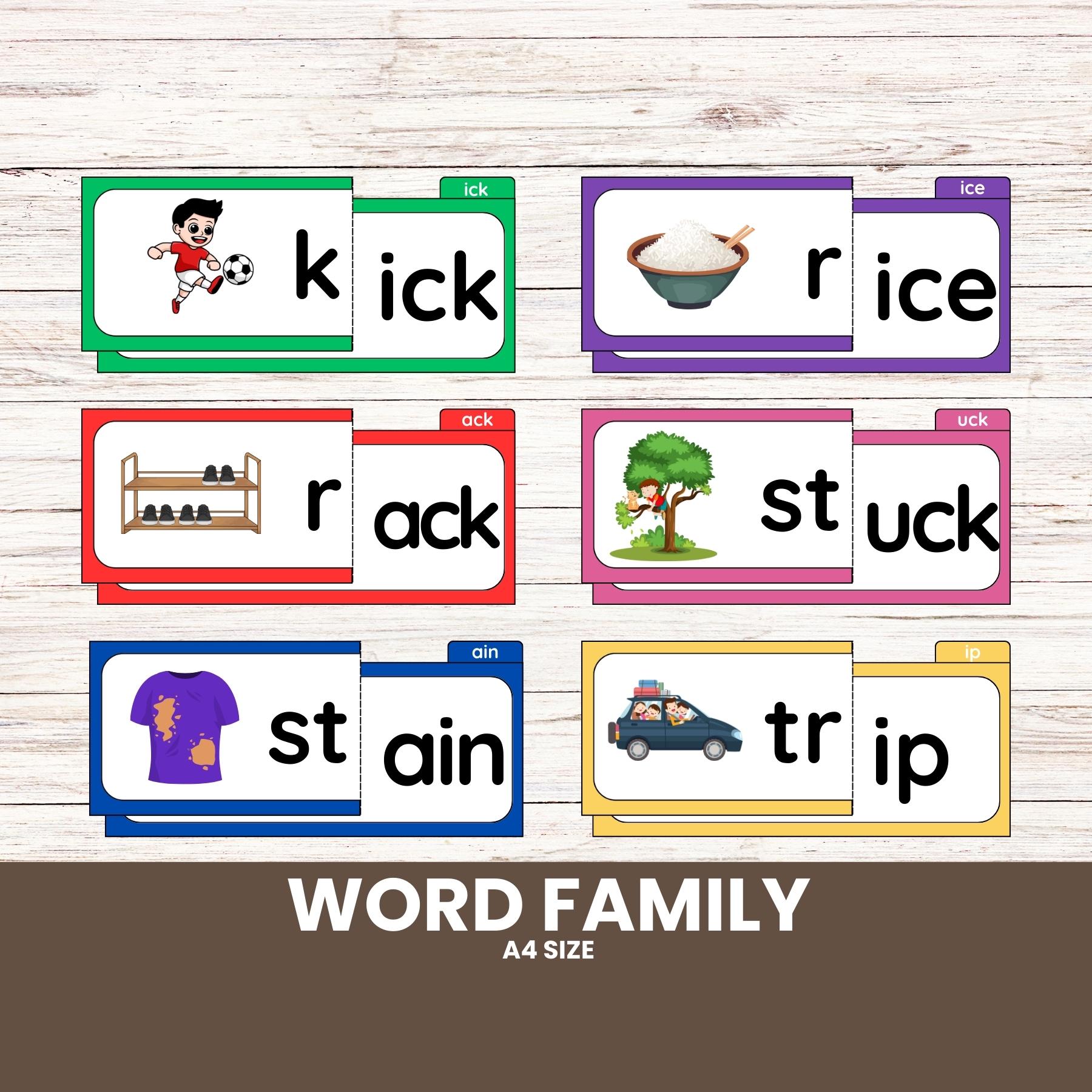 Word Family Flip Book | Kindergarten Phonics Activity | Preschool ...
