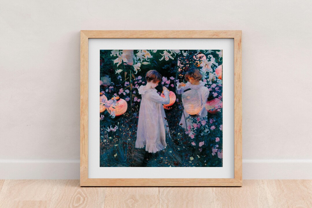 John Singer Sargent - Carnation, Lily, Lily, Rose. Living Room Wall Art ...