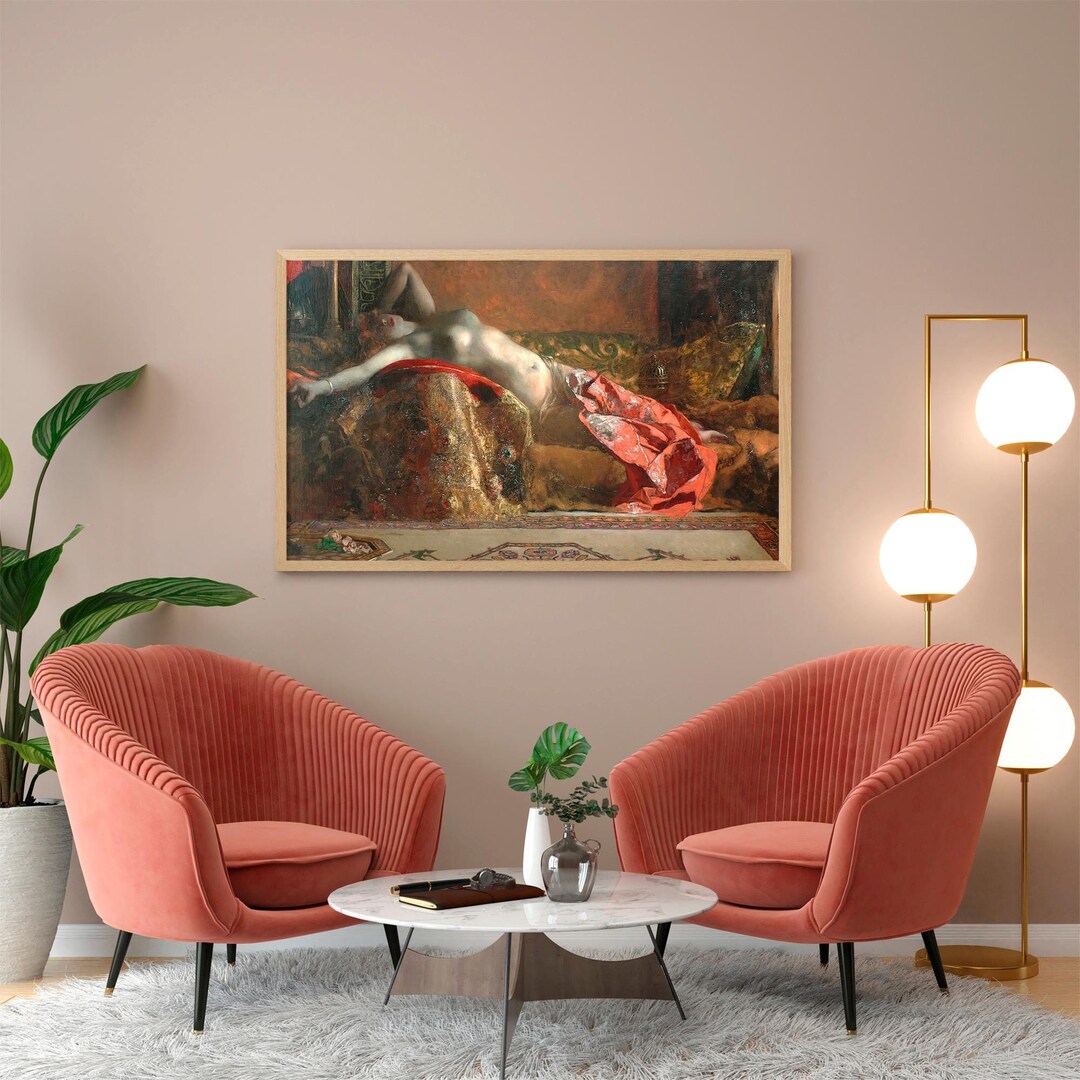 Jean Joseph Benjamin Constant - Reclining Odalisque. Sensual Poster ...