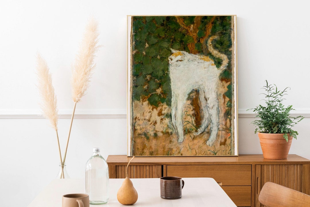Pierre Bonnard - the White Cat. Giclee Canvas, Fine Art Prints, Cat Poster Print, Classic Wall ...