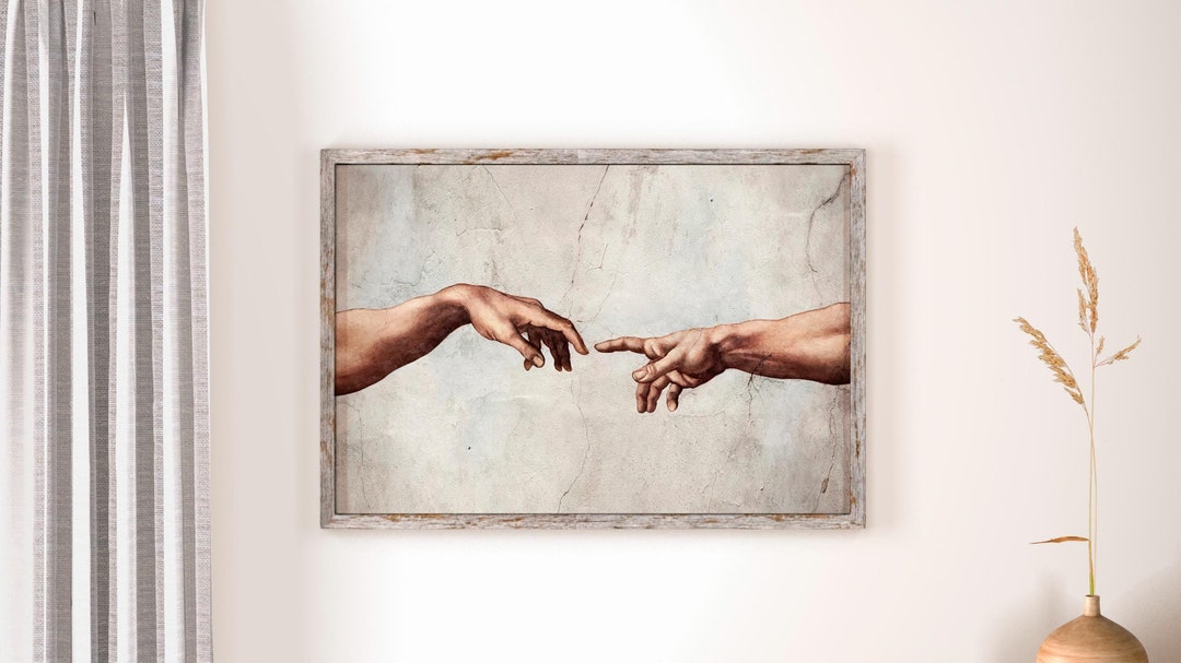Michelangelo - the Creation of Adam. Classic Wall Art, Michelangelo Art ...