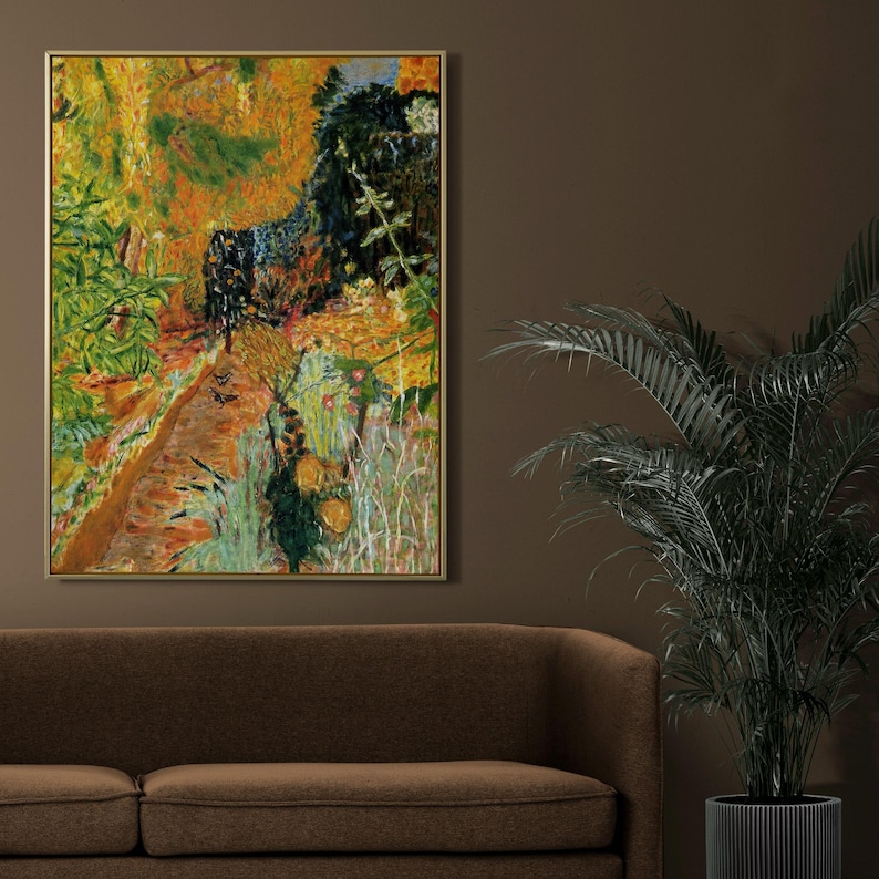 Pierre Bonnard - the Garden. Painting on Canvas, Bonnard Poster Print ...