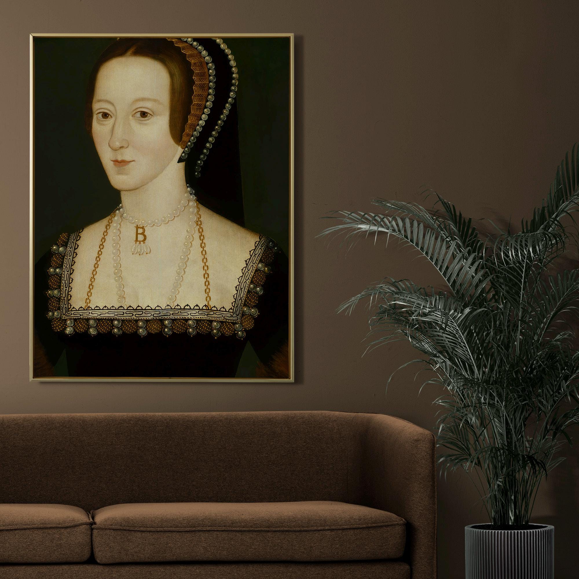 Portrait of Anne Boleyn, Anne Boleyn Art, Printing on Canvas, Queen of ...