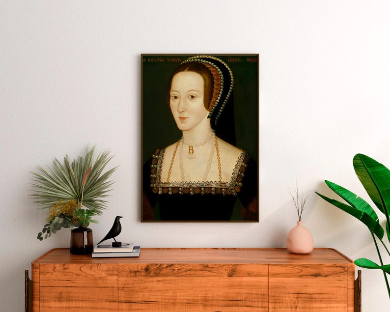 Portrait of Anne Boleyn, Anne Boleyn Art, Printing on Canvas, Queen of ...