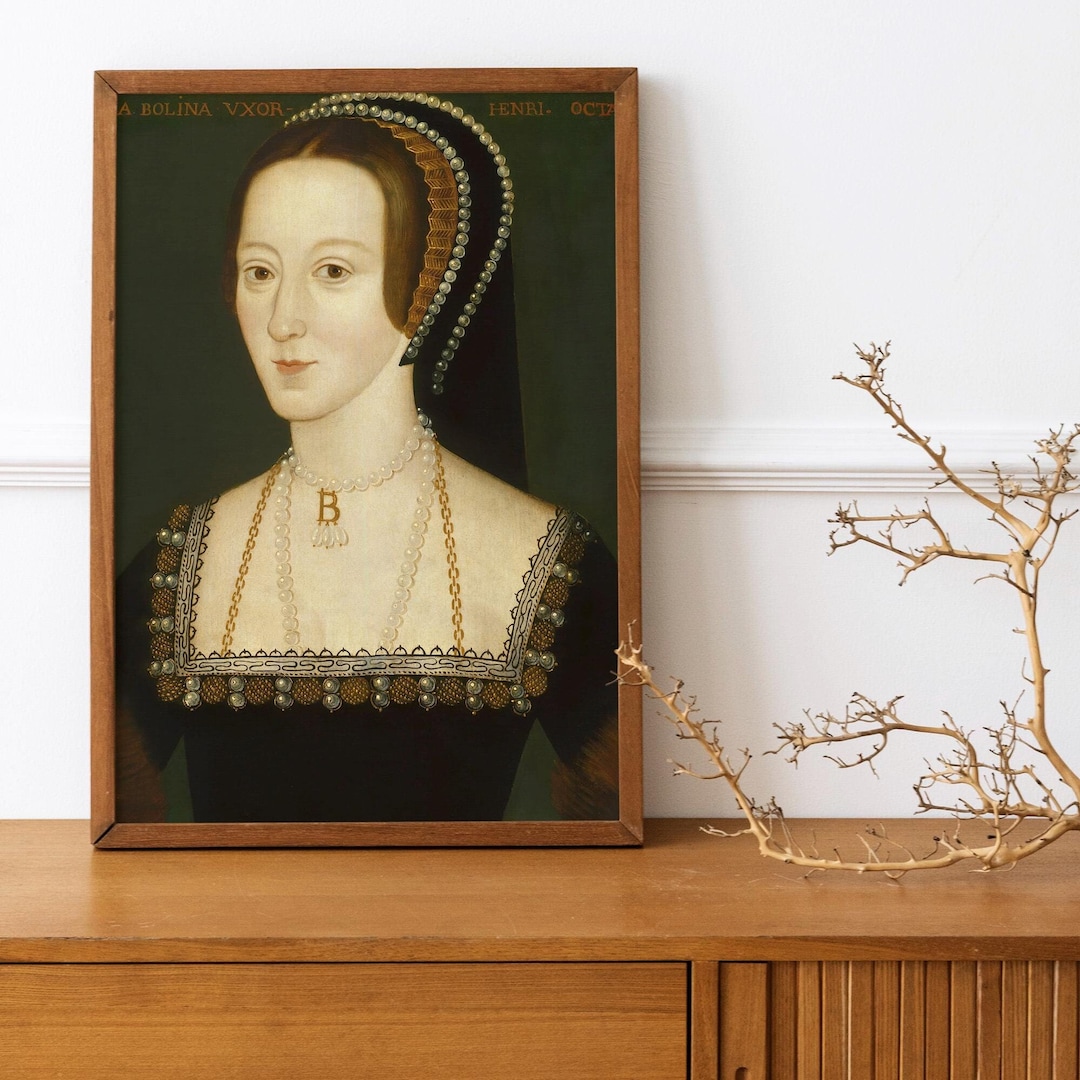 Portrait of Anne Boleyn, Anne Boleyn Art, Printing on Canvas, Queen of ...