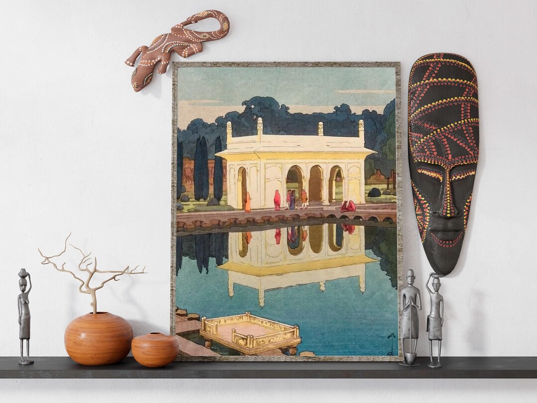 Hiroshi Yoshida - the Shalimar Gardens, Lahore. Japanese Poster Print ...