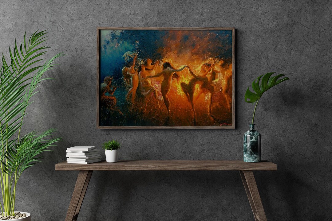 Joseph Tomanek - Fire Dance, Nymphs Dancing. Bedroom Decor, Magical ...