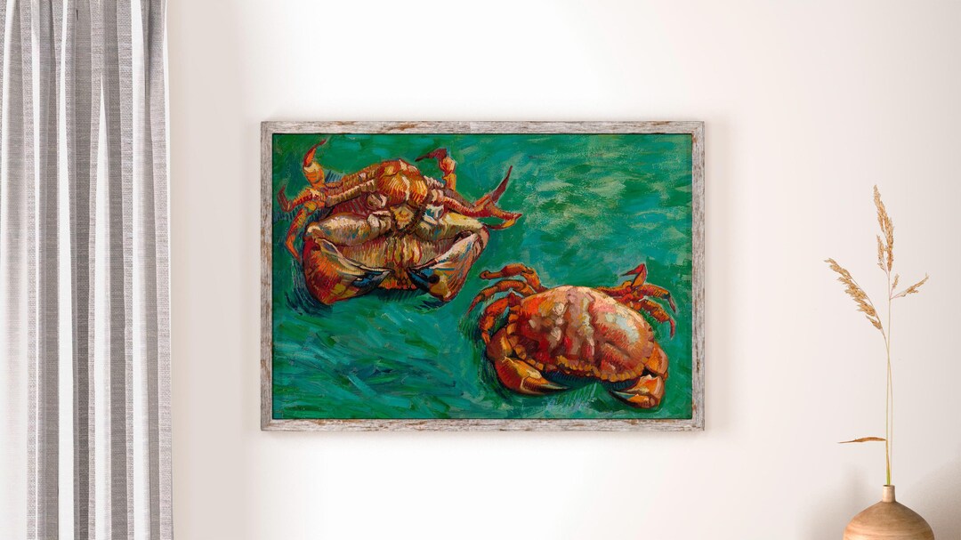 Vincent Van Gogh - Two Crabs. Classic Wall Art, Gallery Wrapped, Canvas ...