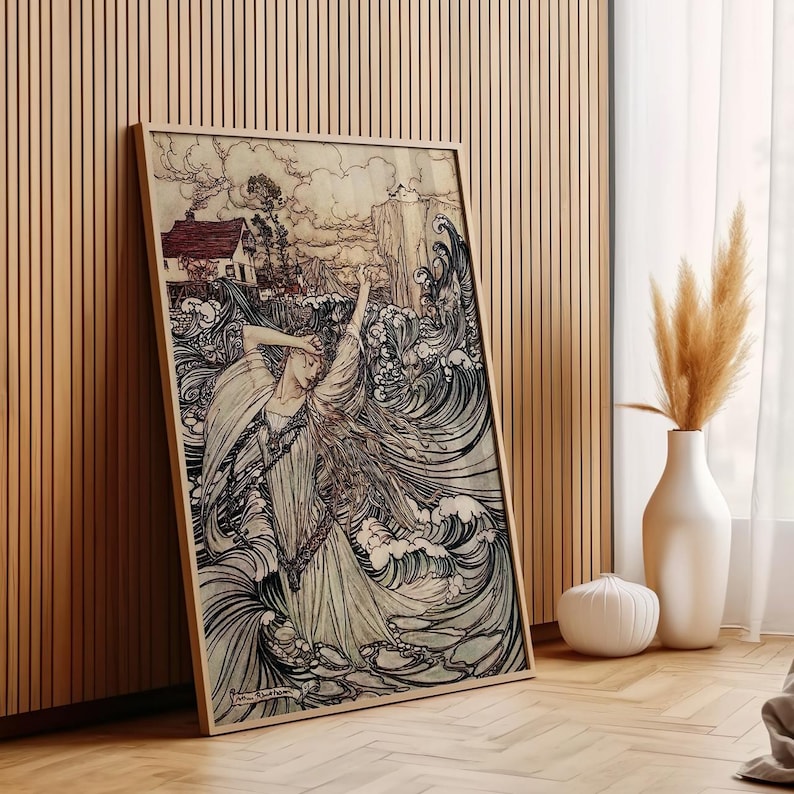 Undine by Arthur Rackham – 1909 Fairy Tale Illustration, Vintage ...