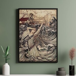 Undine by Arthur Rackham – 1909 Fairy Tale Illustration, Vintage ...