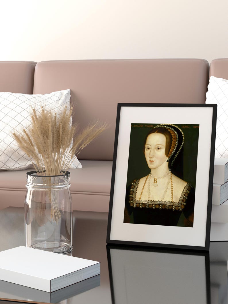Portrait of Anne Boleyn, Anne Boleyn Art, Printing on Canvas, Queen of ...