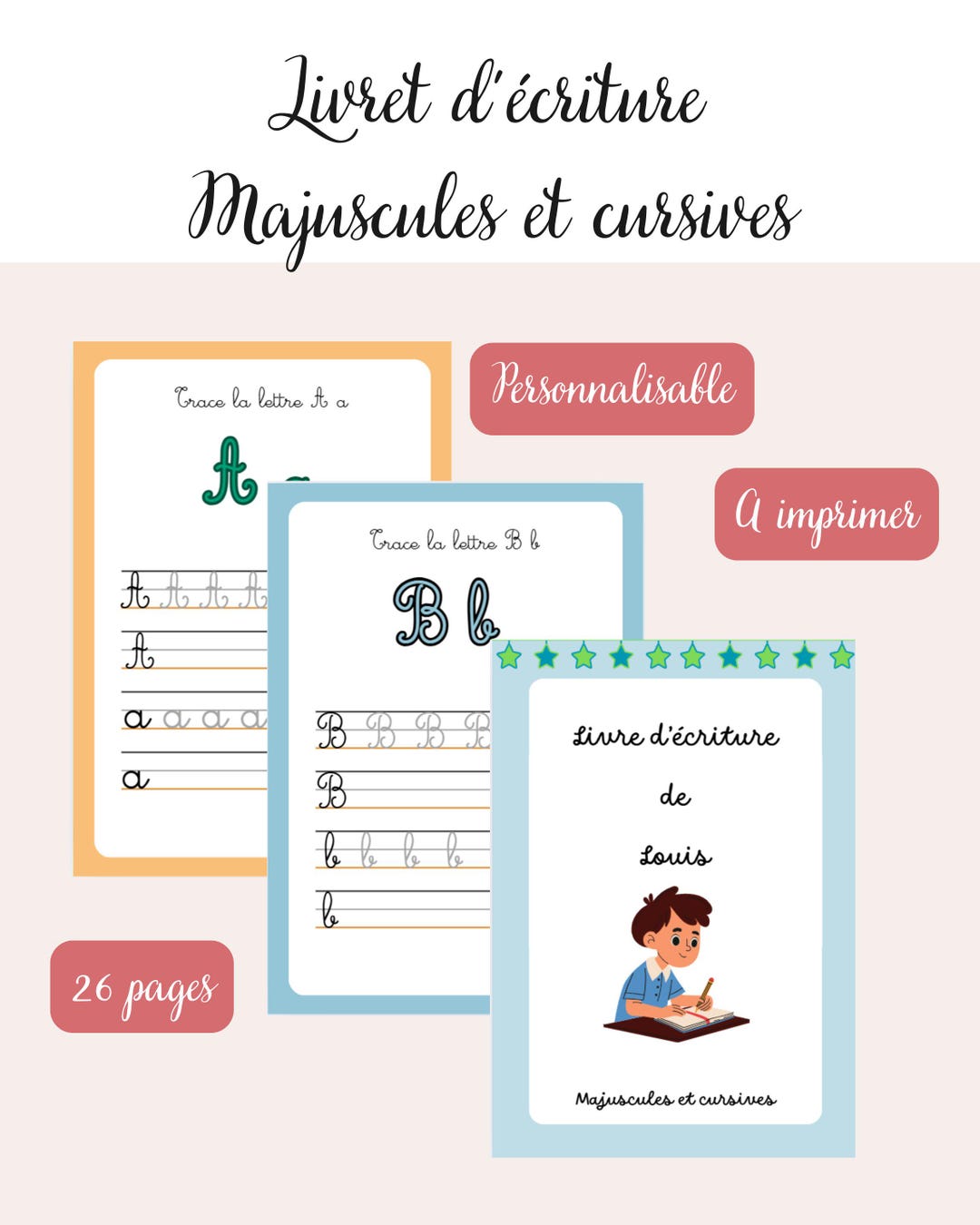 Uppercase & Lowercase Letters Booklet – CP, CE1 – Tracing, Recognition ...