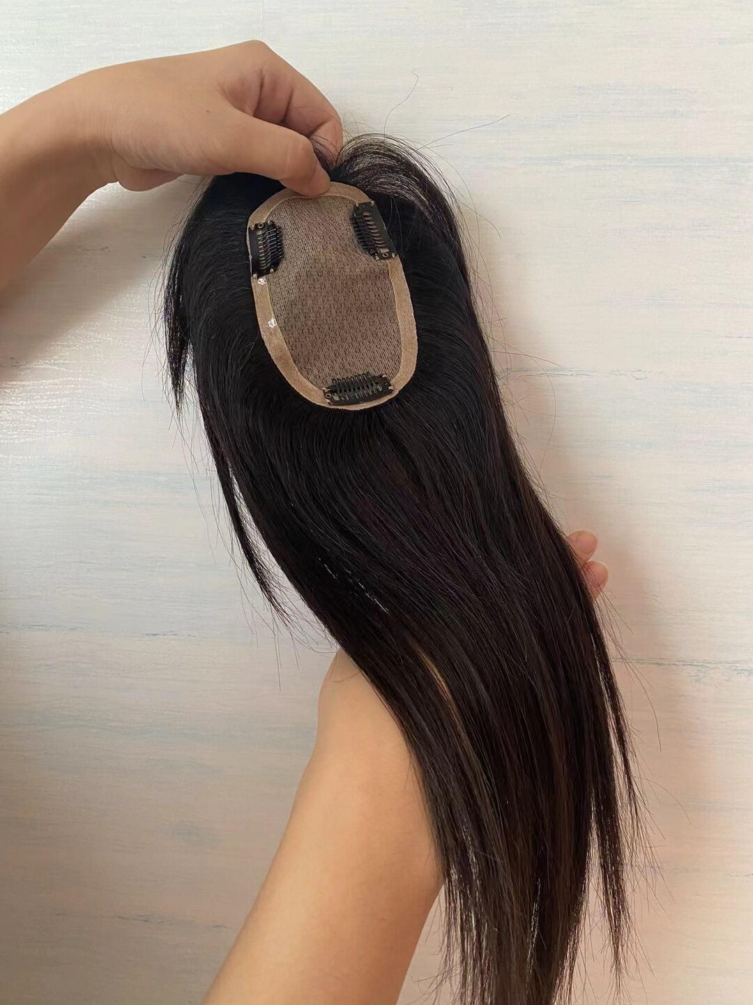 Virgin Silk Base Hair Topper 8*13cm ,women Hair Topper Black and Brown ...