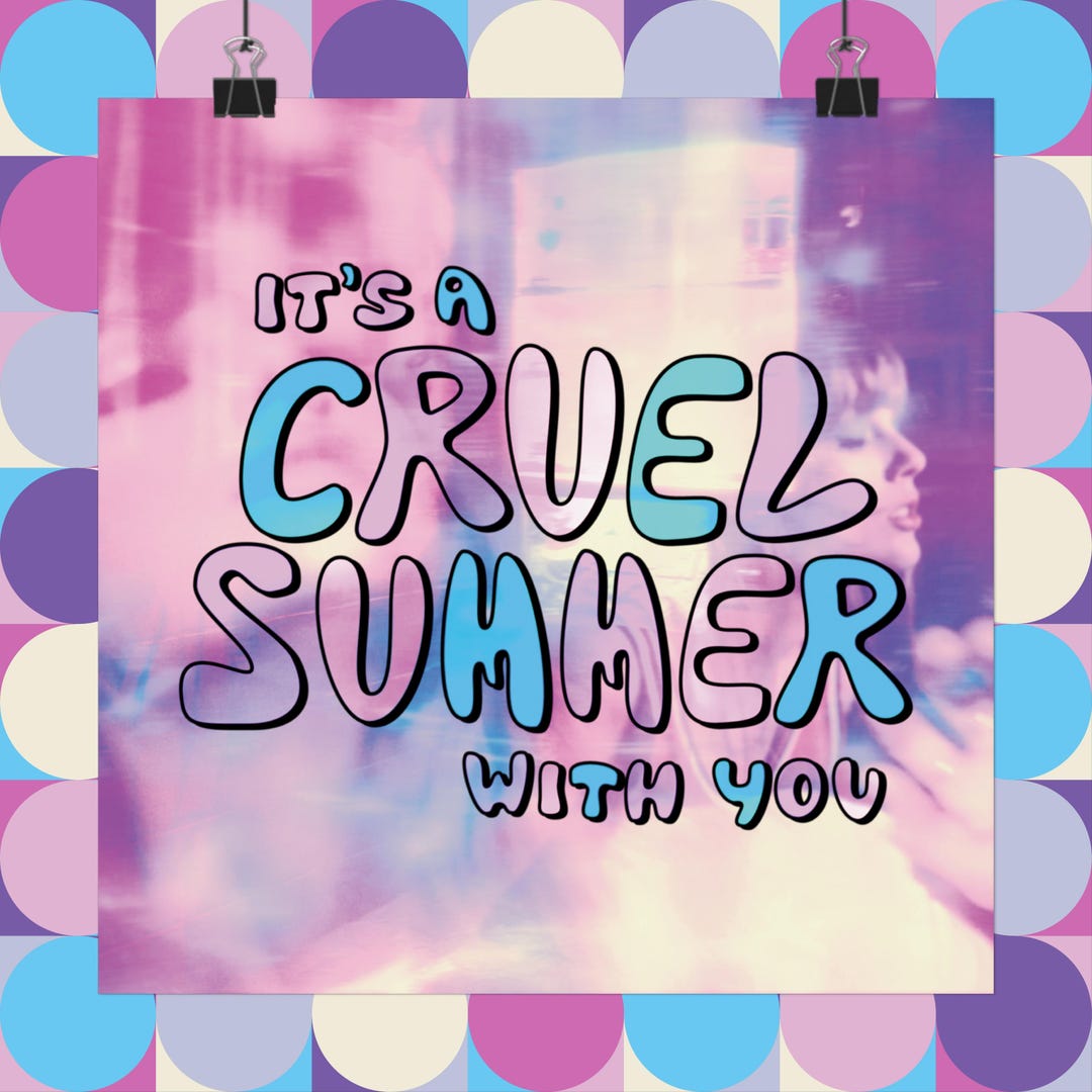 T Swift Cruel Summer Collage Poster - Etsy