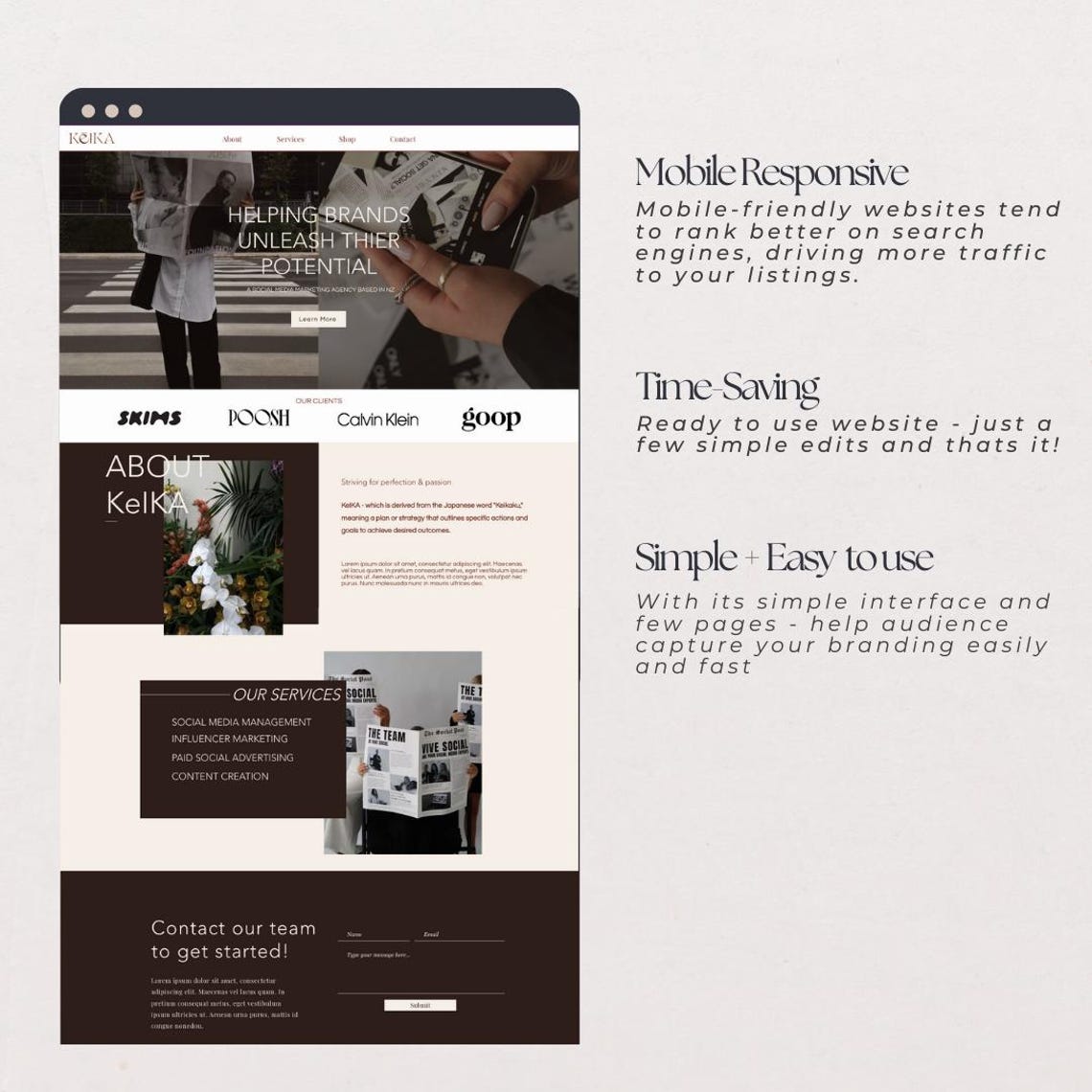 Wix Website Template for Social Media Manager Agency Small Businesses ...