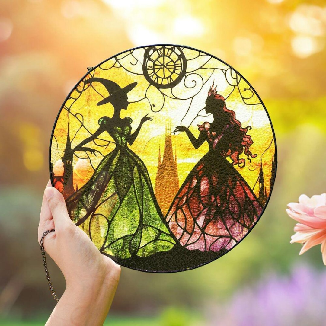 Wicked Translucent Stained Glass Suncatcher Stained Glass, Elphaba and ...