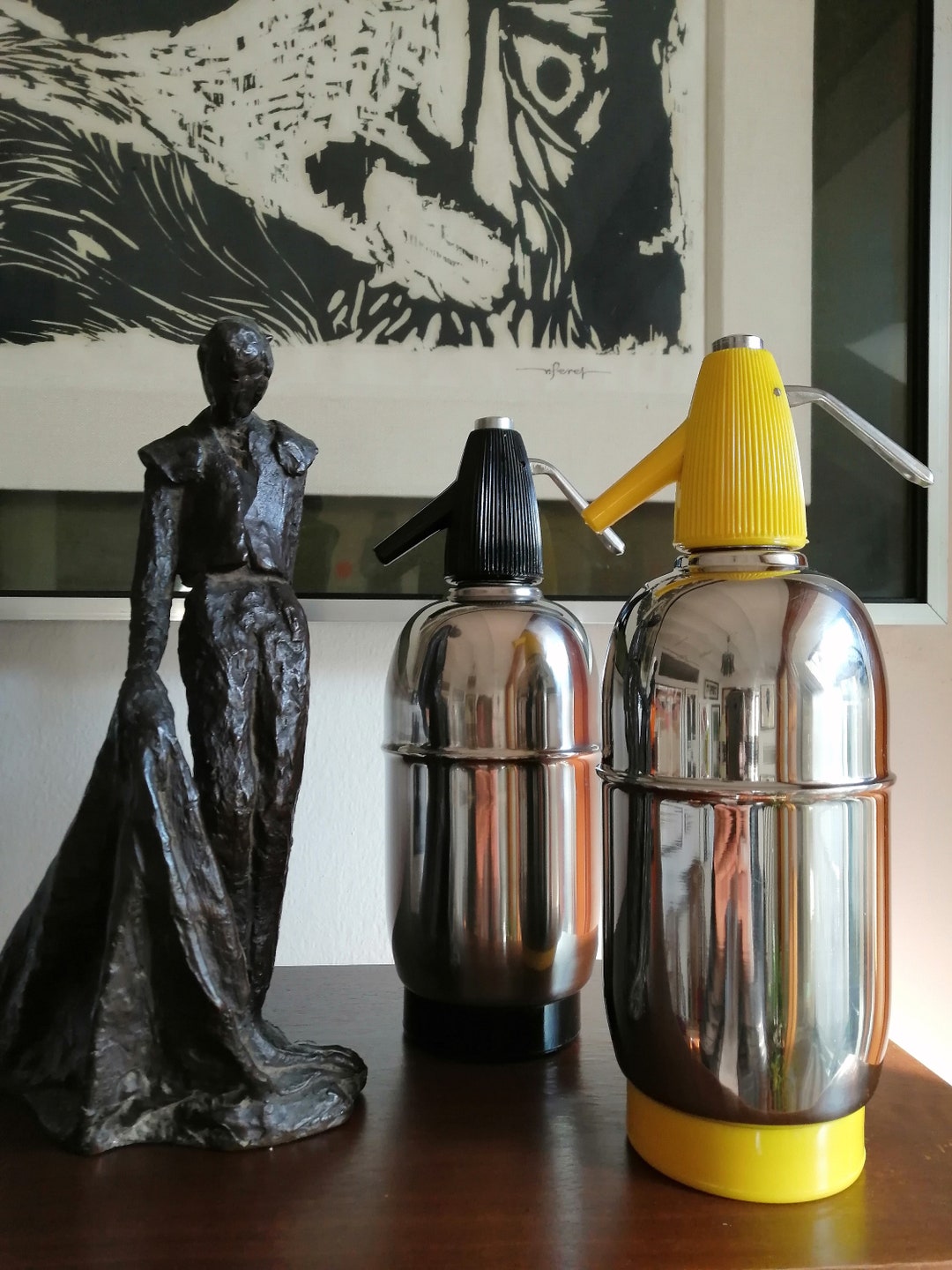 VINTAGE ITALIAN Siphon Chromed Sifone Seltzer Design CIMA in Stainless ...