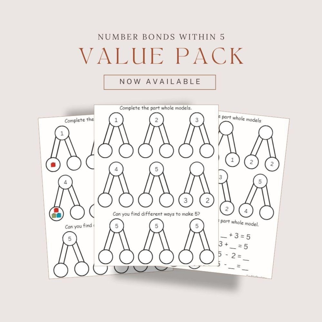 Number Bond Within 5 Value Pack Differentiated Worksheets & Printable ...