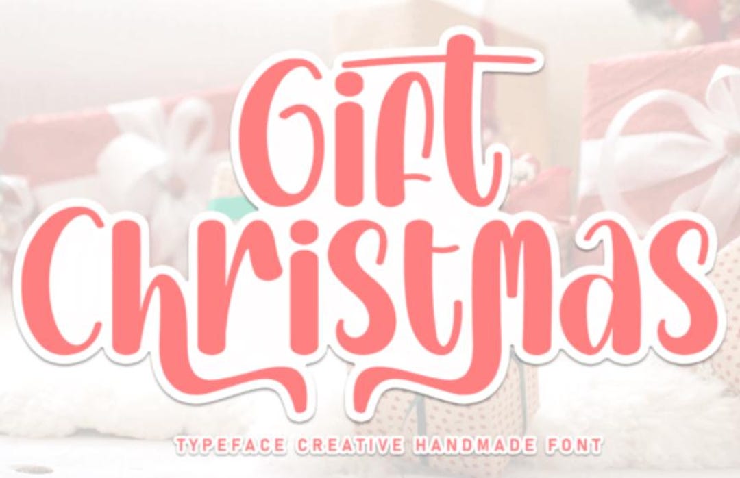 Gift Christmas Font, Calligraphy Font, Handwritten Font, Wedding Font ...