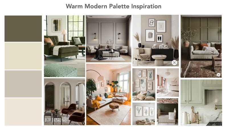 Interior Paint-valspar-warm Modern Color Palette - Etsy