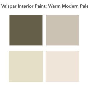 Interior Paint-valspar-warm Modern Color Palette - Etsy