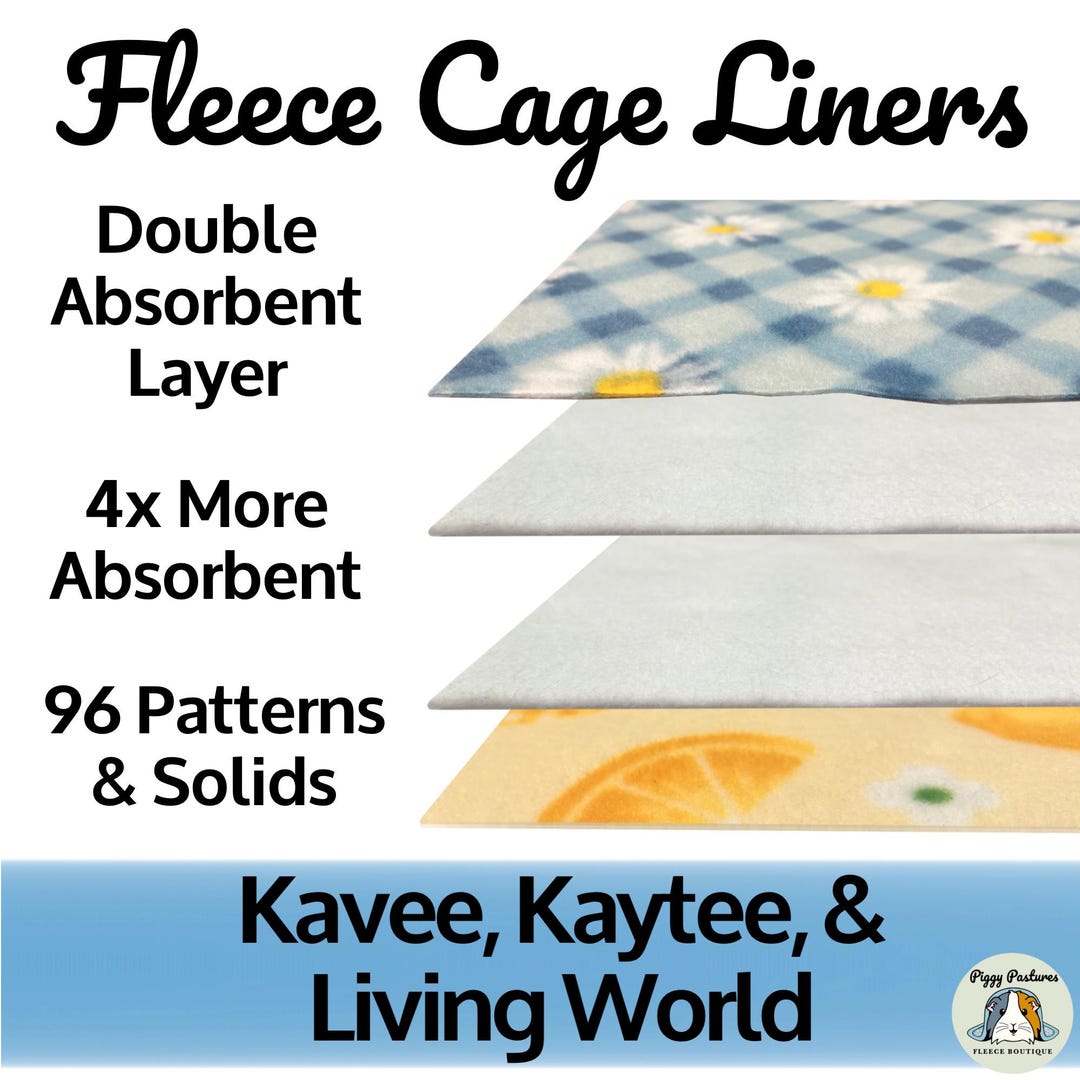 Kavee Kaytee & Living World Fleece Cage Liner | Double Layer Zorb ...