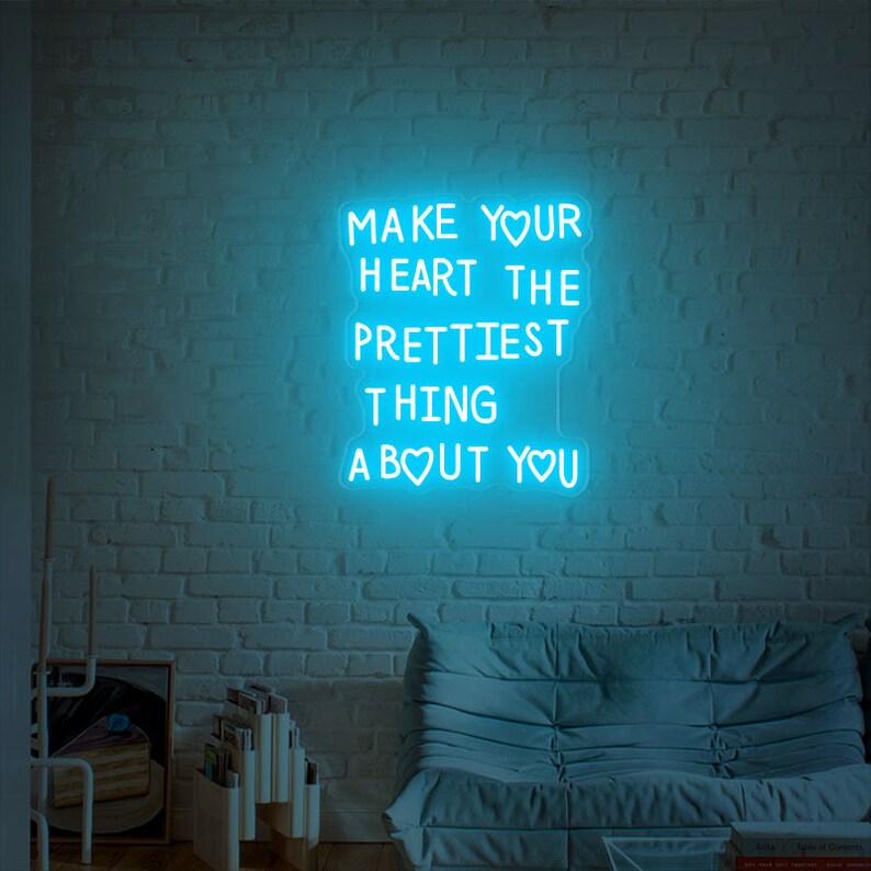Make Your Heart the Prettiest Thing, Heart Quote Sign, Aesthetic Living ...