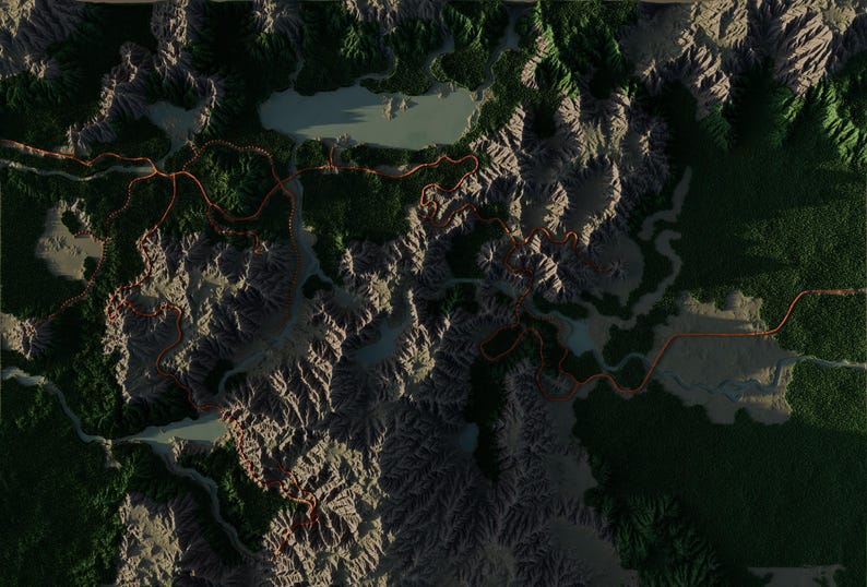 Custom 3D Printable Fantasy Multi-biome Region/world Map for D&D ...