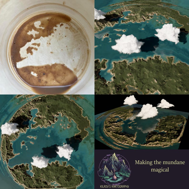 Custom 3D Printable Fantasy Multi-biome Region/world Map for D&D ...
