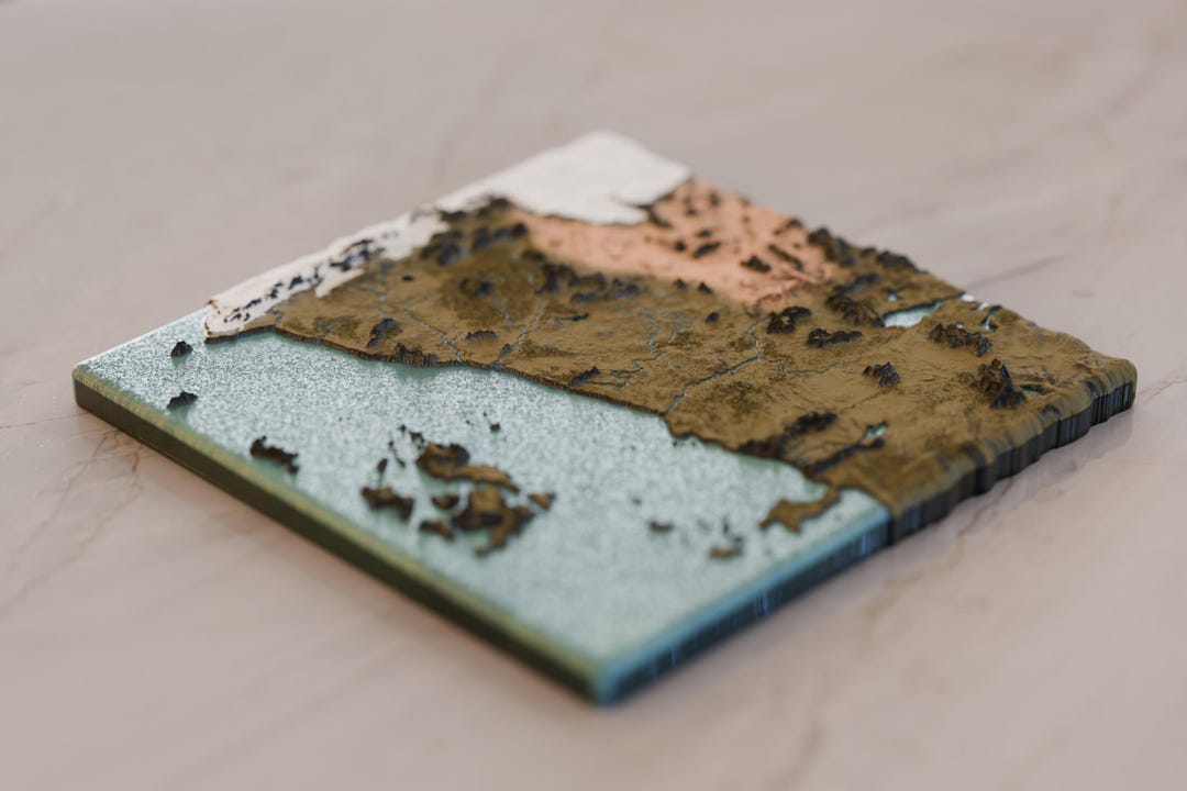 Custom 3D Printable Fantasy Multi-biome Region/world Map for D&D ...