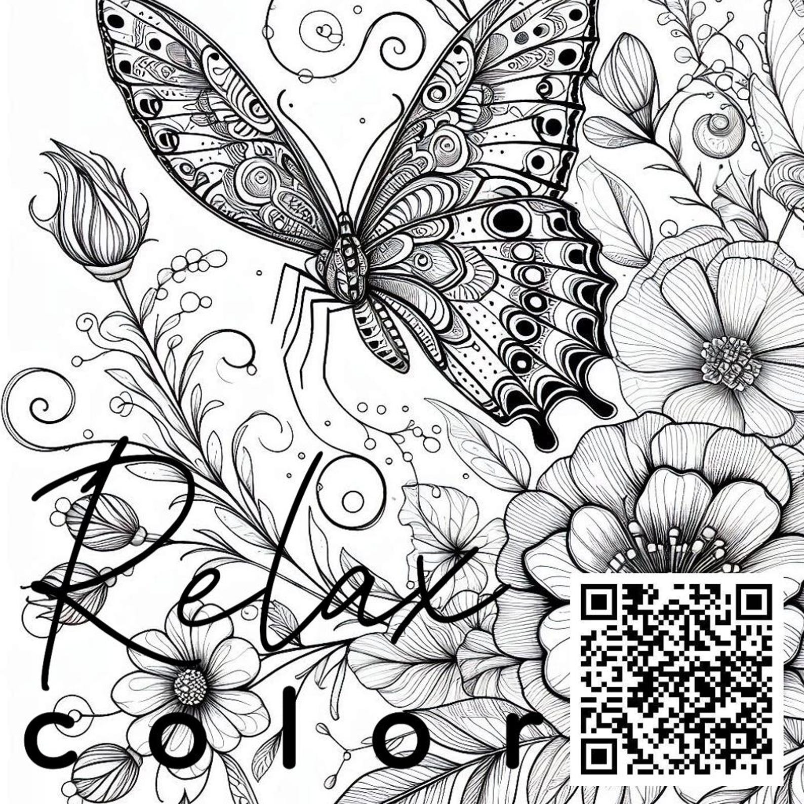 Relax and Color Page 001 - Etsy