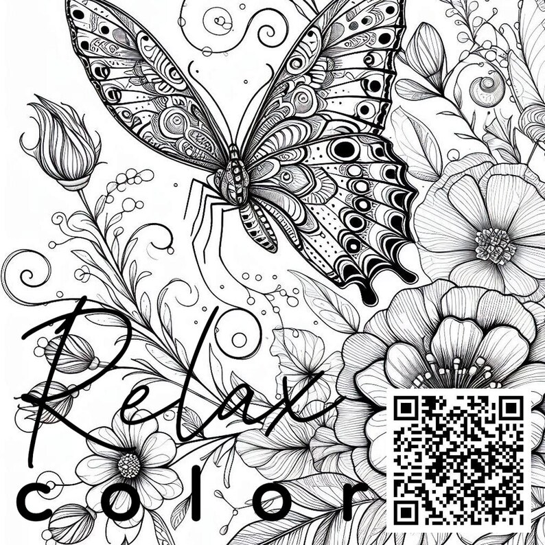 Relax and Color Page 001 - Etsy