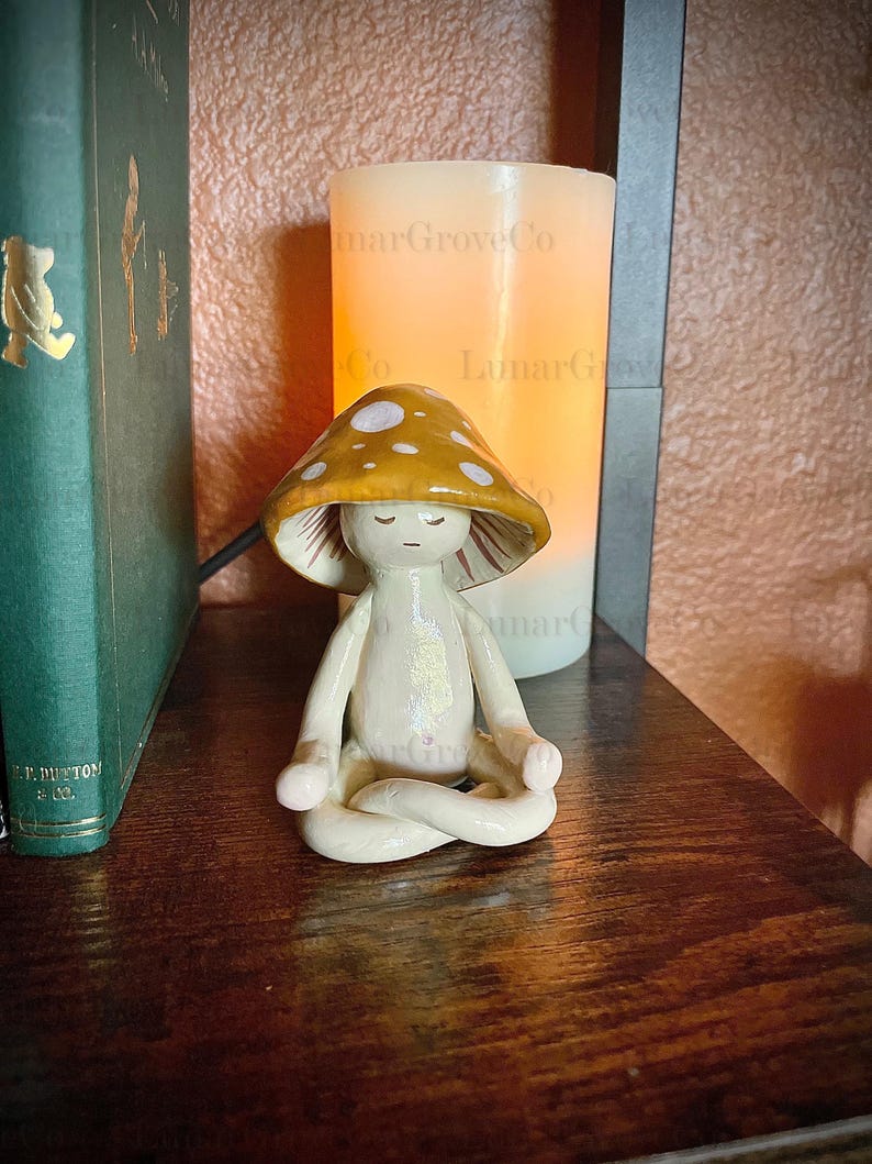 Funghi da meditazione originali / Compagno da scrivania fatto a mano ...