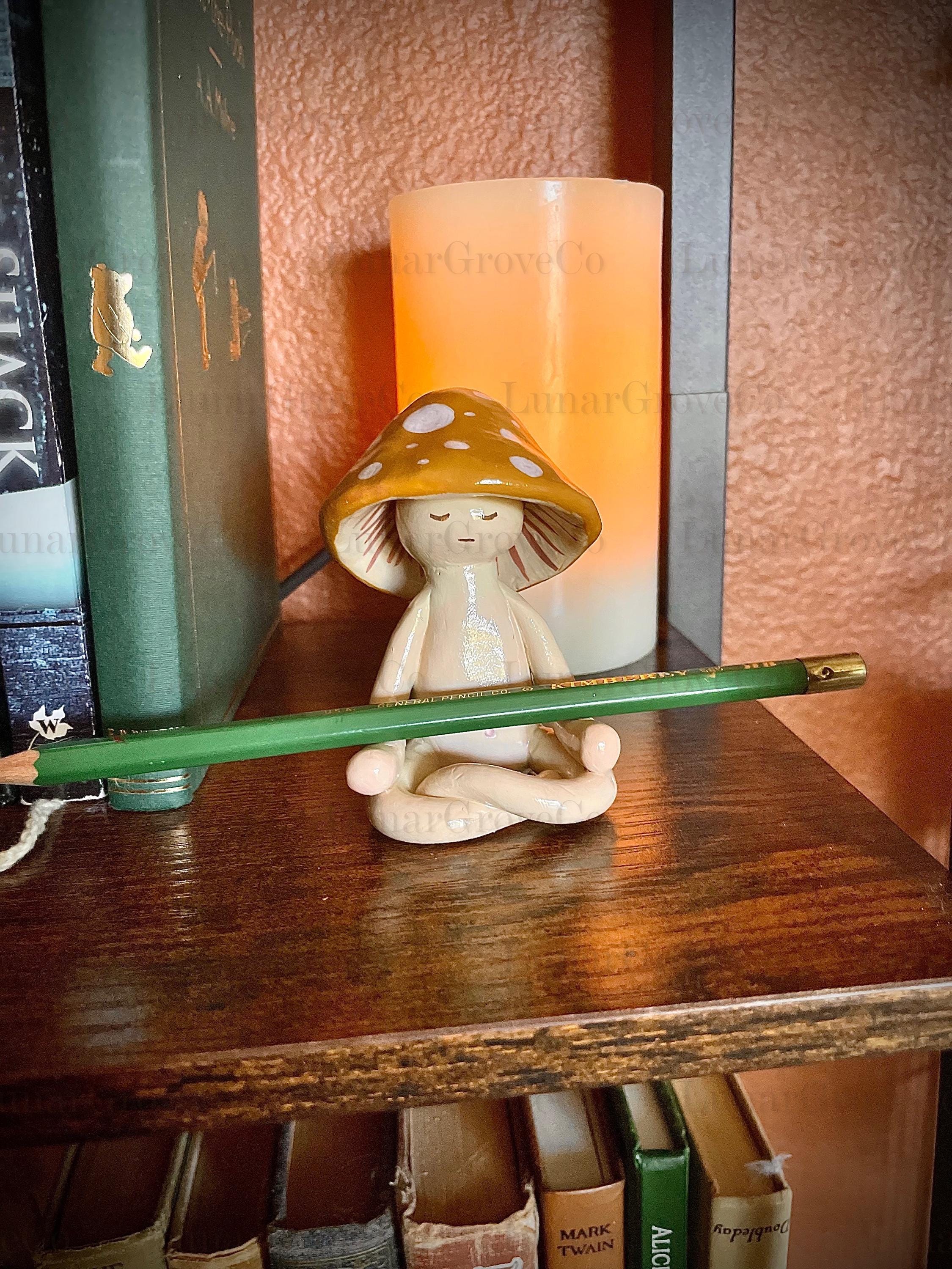 The Original Meditation Mushrooms | Handmade Desk Companion | Pencil ...