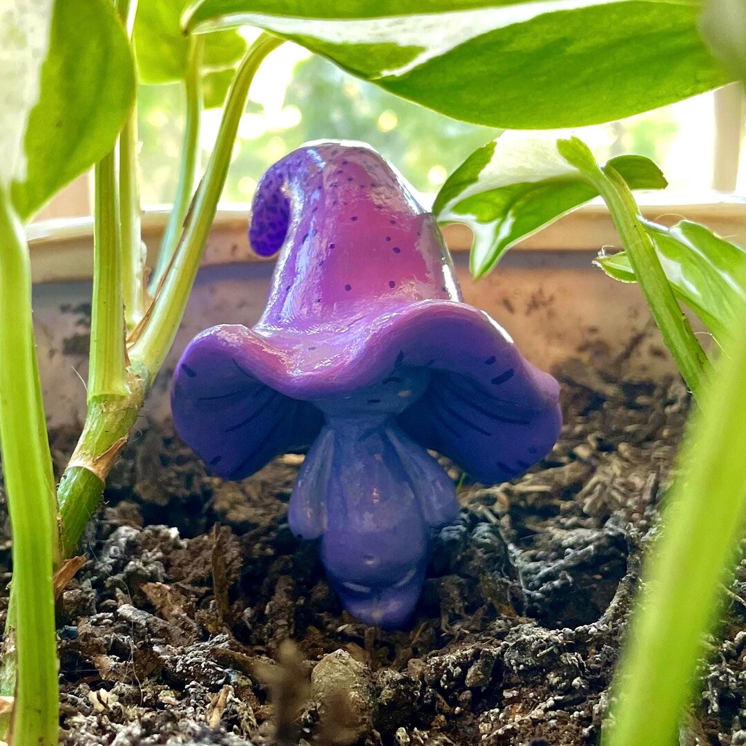 Mushroom Buddies | Lavender Mushroom Buddy – Purple Clay Plant ...