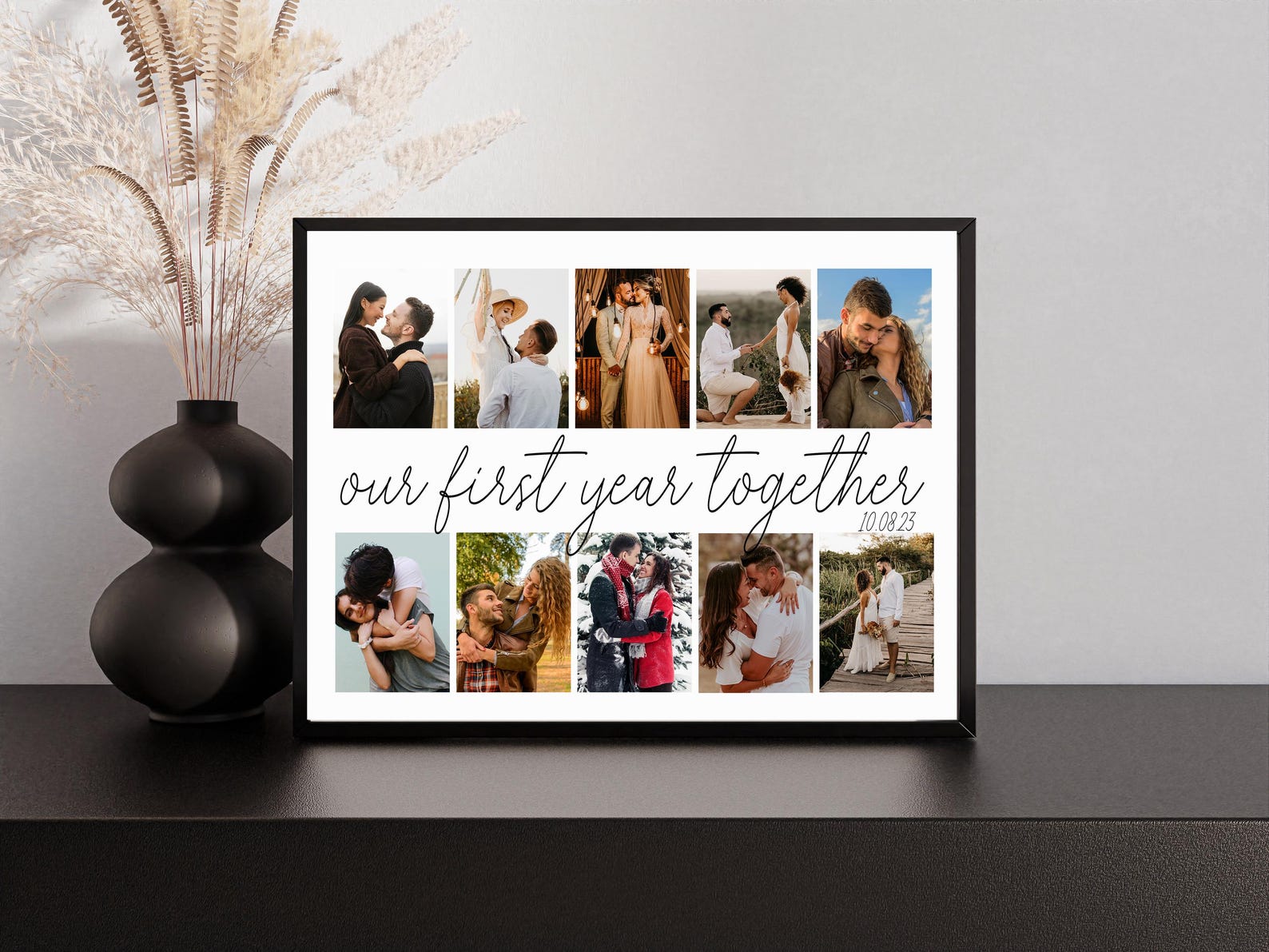 Personalized Photo Collage, One Year Anniversary Gifts for Boyfriend ...