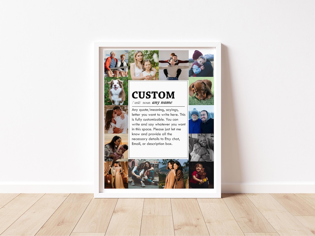 Personalized Text Photo Collage, Custom Letter Collage, Your Text Photo ...