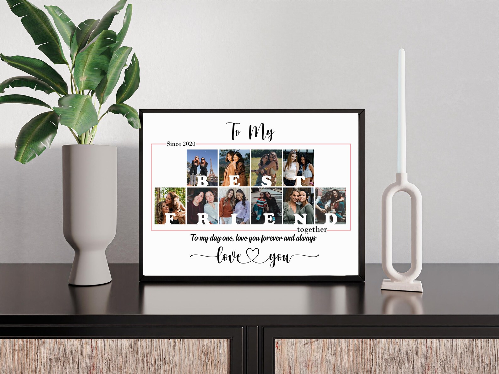 Best Friend Gifts, Best Friends Photo Collage, Personalized Best Friend ...