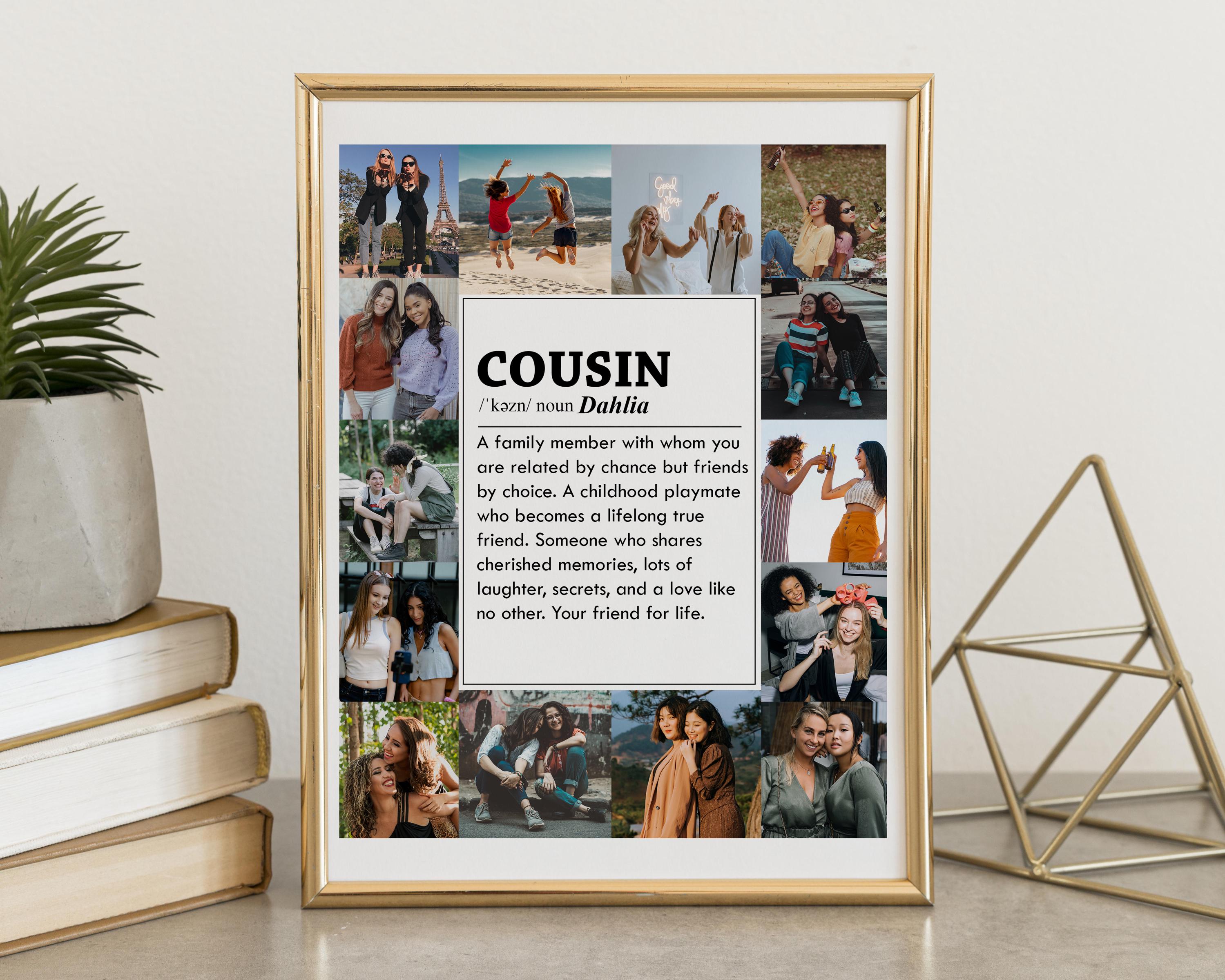 Personalized Cousin Definition, Printable Wall Art, Photo Gift for ...