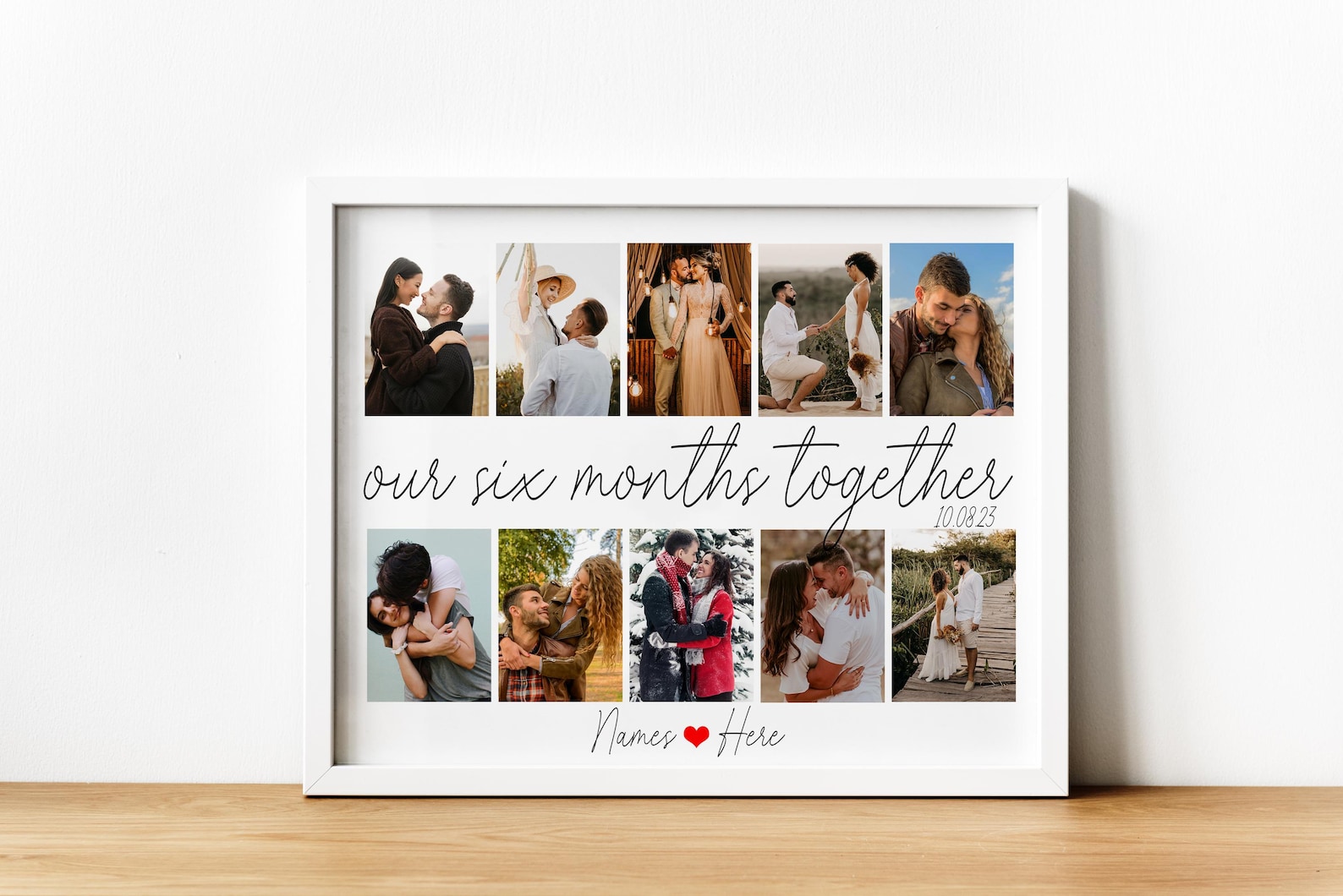 Personalized 6 Months, 6 Month Anniversary Gift, 6 Months Together ...